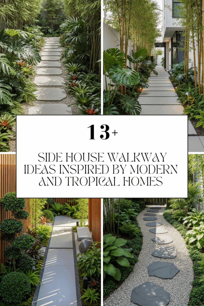 13+ Side House Walkway Ideas Inspired by Modern and Tropical Homes That ...