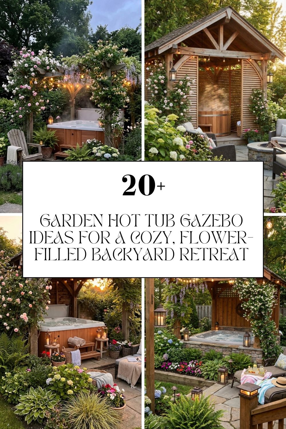 20 Garden Hot Tub Gazebo Ideas for a Cozy, Flower-Filled Backyard ...