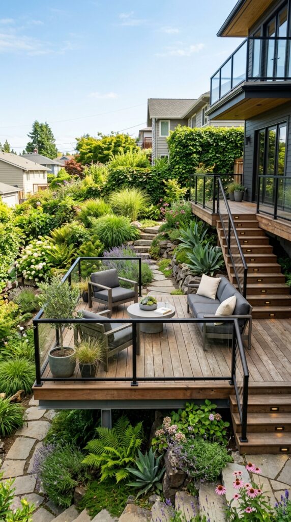 23 Small Sloped Backyard Ideas to Transform Any Hillside Into a ...